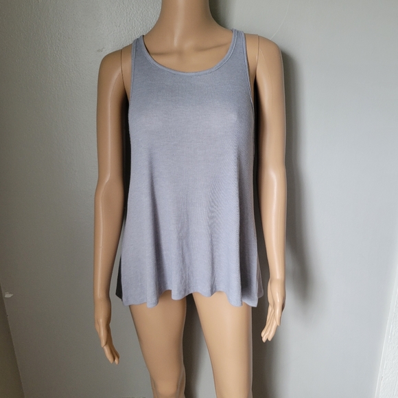 Abercrombie & Fitch | Tops | Abercrombie Fitch Gray Ribbed Racerback ...